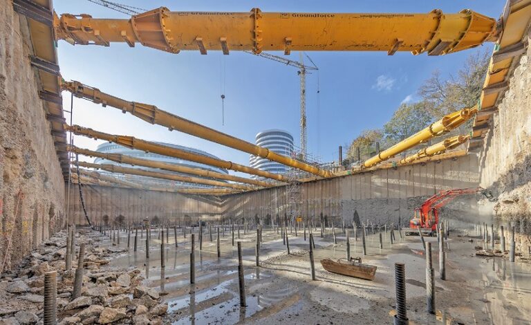 Baugrubenabsicherung ökologisch vorbildlich - bd baumaschinendienst